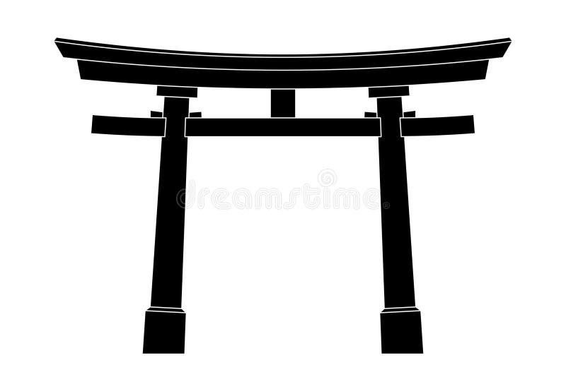 Daiwa Torii Symbol, Traditional Japanese Shinto Gate Stock Vector ...