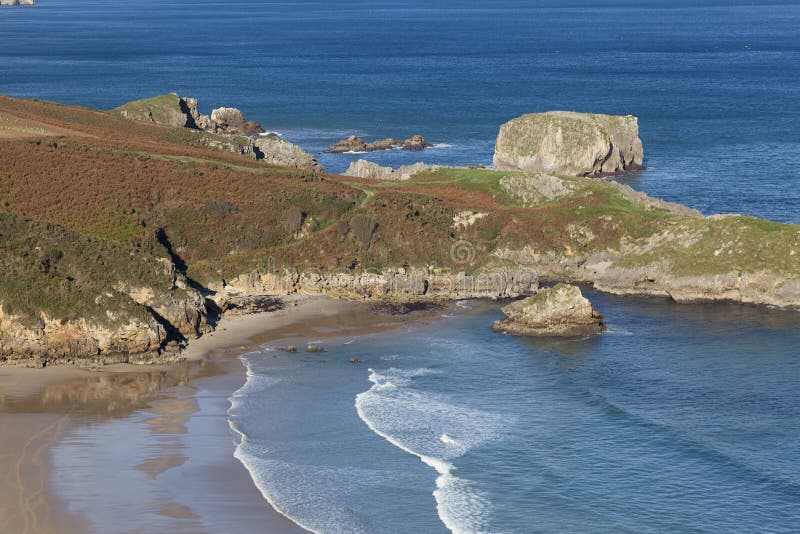 Torimbia beach, Llanes stock photo. Image of reflect - 260896280
