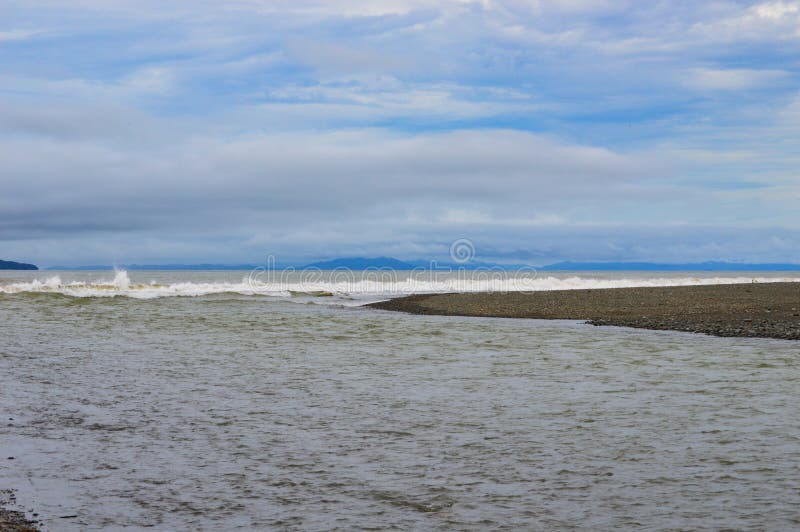 Torio River Meets Pacific Ocean, Torio, Panama Stock Photo - Image of ...