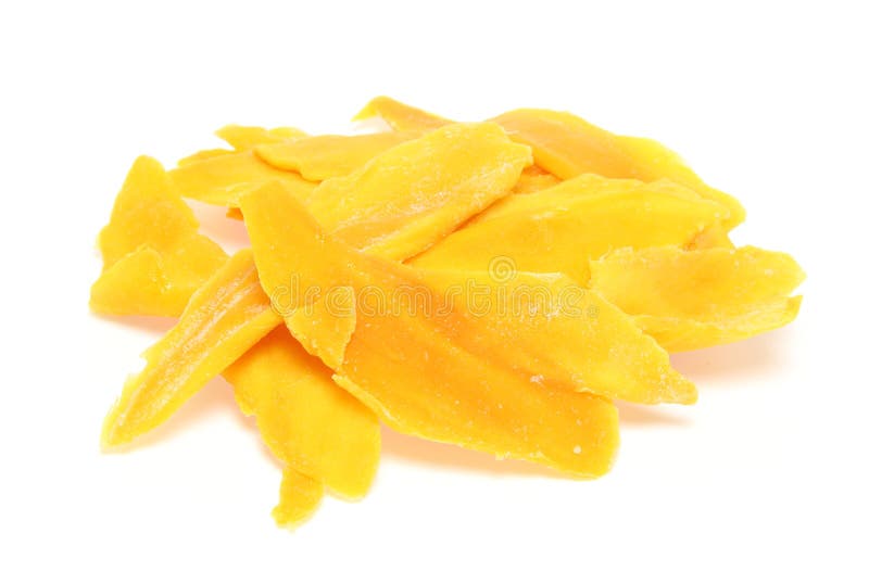 Torkad Mango I En Vit Bakgrund Arkivfoto - Bild av torrt, ingrediens ...
