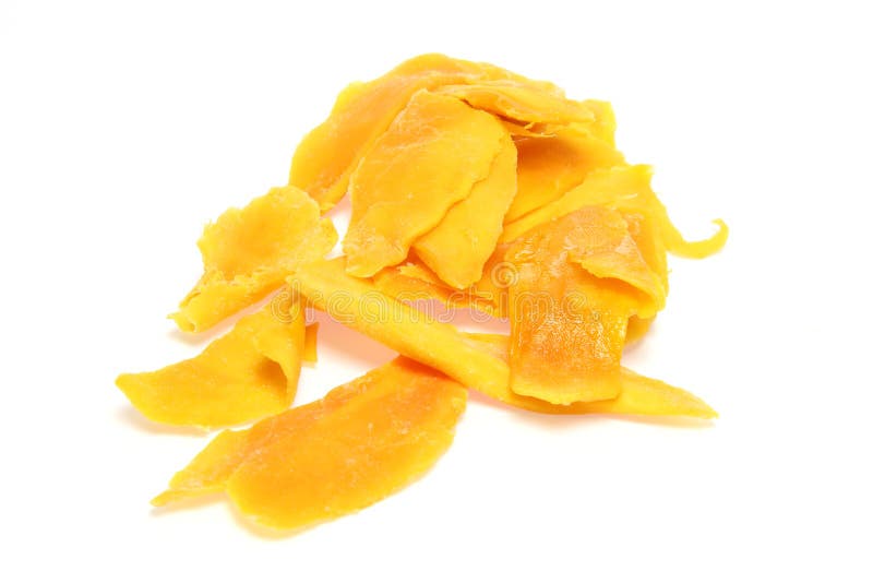 Torkad Mango I En Vit Bakgrund Arkivfoto - Bild av torrt, ingrediens ...