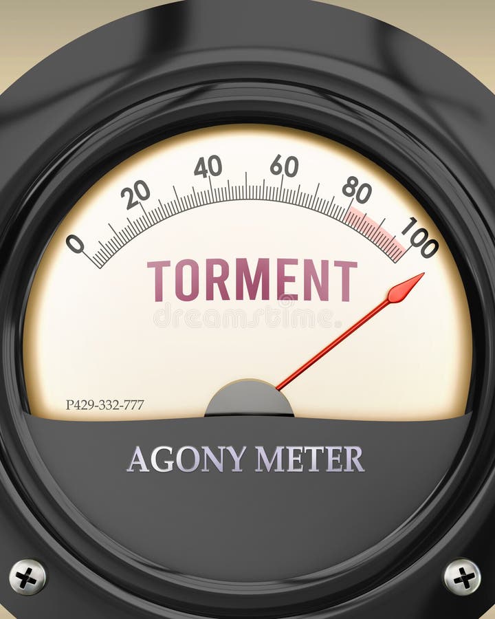 Torment and Agony Meter that is Hitting a Full Scale, Showing a Very ...