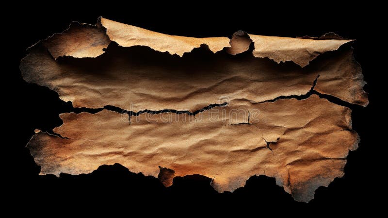 Torn Aged Parchment Paper with Historic Texture and Pixelated Design on ...