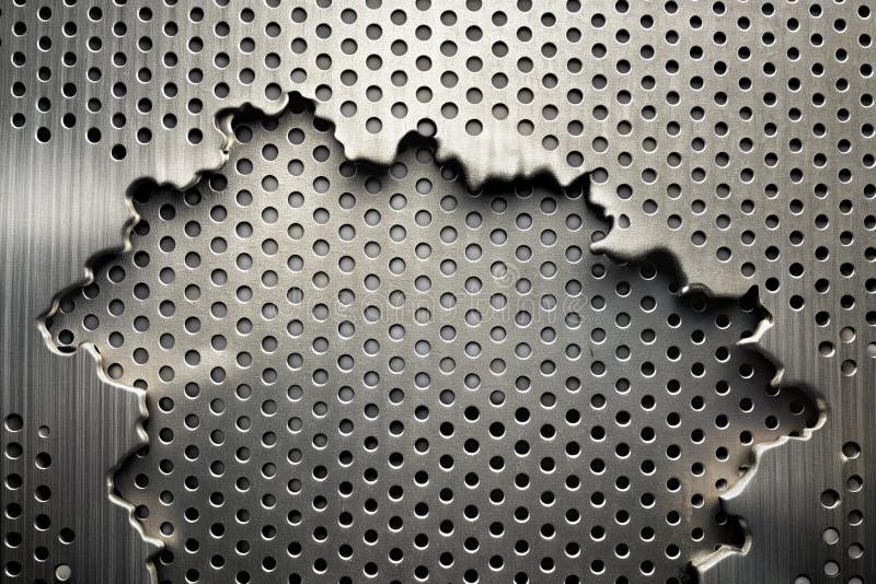 Torn Aluminum Metal Texture. Torn Metal Texture with Holes Stock ...