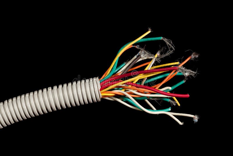 Broken electrical cable stock photo. Image of defect - 42799288