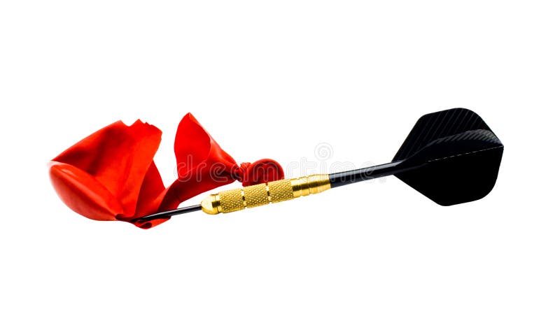Torn balloon and dart stock image. Image of black, metal - 28673643
