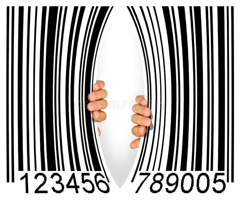 Torn Bar Code stock photo. Image of economy, balance - 21043358