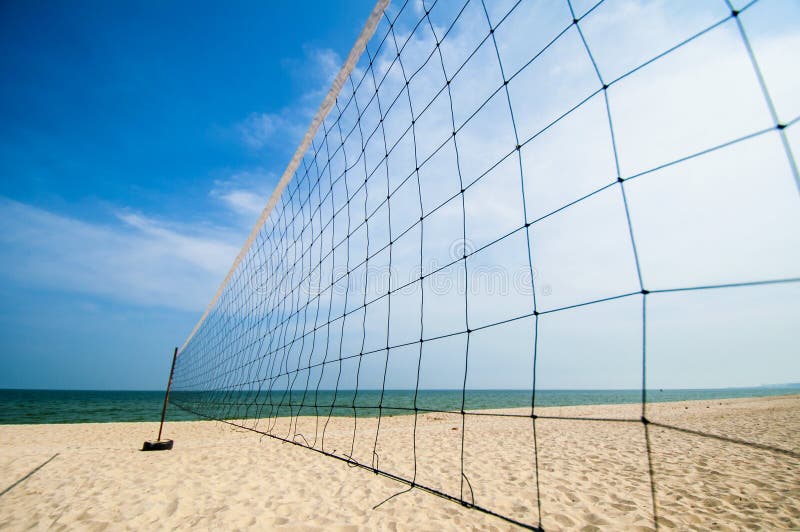Torn beach volleyball net stock image. Image of black - 27600743