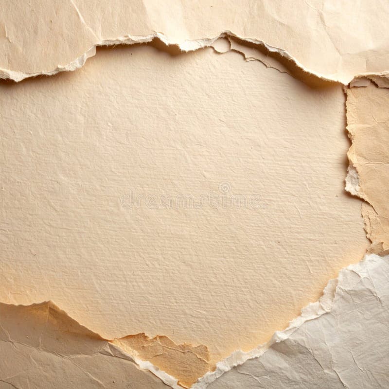 Torn Beige Paper Texture Background Stock Illustration - Illustration ...