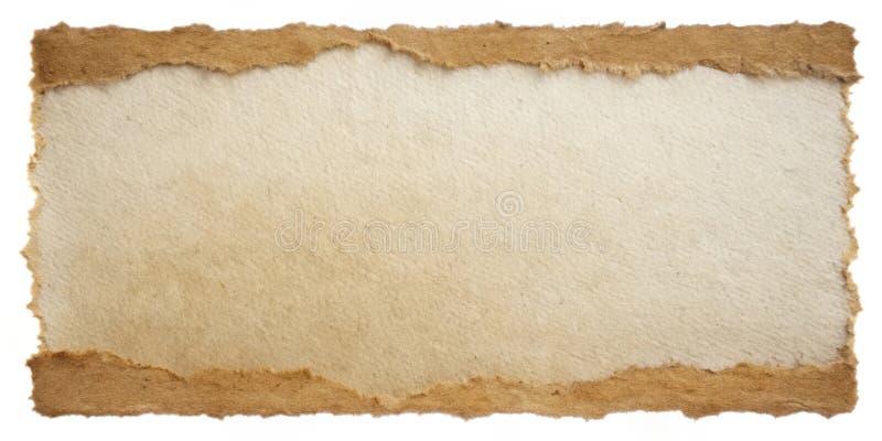 Torn Beige Paper Texture with Irregular Edges and Brown Border ...