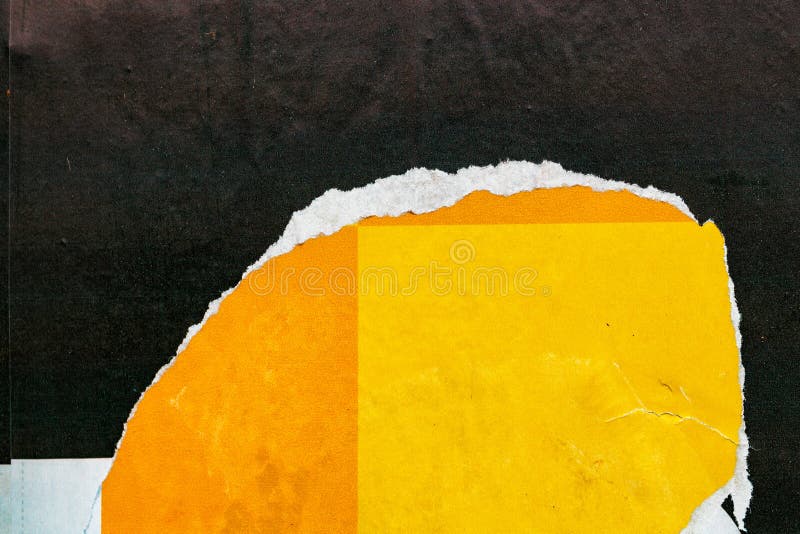 Torn Billboard Poster Paper Background Stock Photo - Image of glued ...