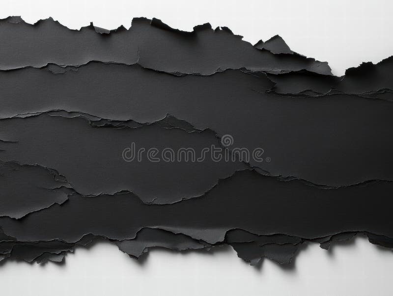 Torn Black Paper Texture, a Dramatic and Abstract Background Stock ...