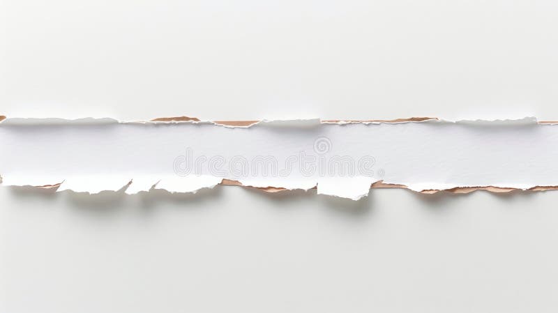 Torn Blank Pages with Uneven Texture Edges. Set of Ripped White Paper ...