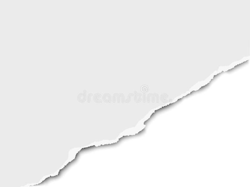 Torn Bottom Right Part of Sheet of White Paper with White Background ...