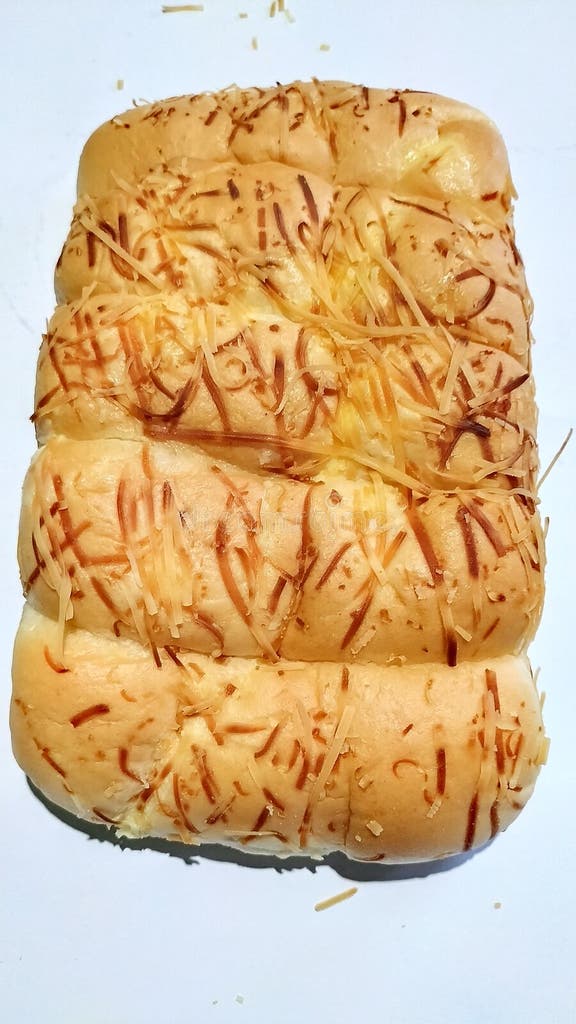 Torn Bread with Cheese Banckground White Stock Photo - Image of loaf ...