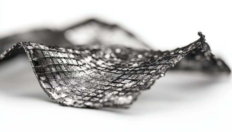 Torn and Broken Metal Mesh with Unique Texture Captured in Soft ...