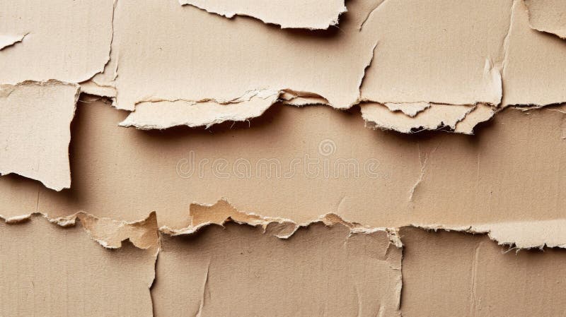 Torn Brown Cardboard Texture Close Up Shot with Rough Surface and ...