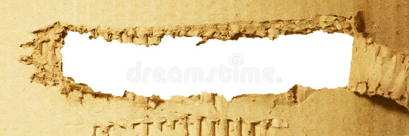 Torn Brown Corrugated Cardboard, Background Texture for Design Work ...