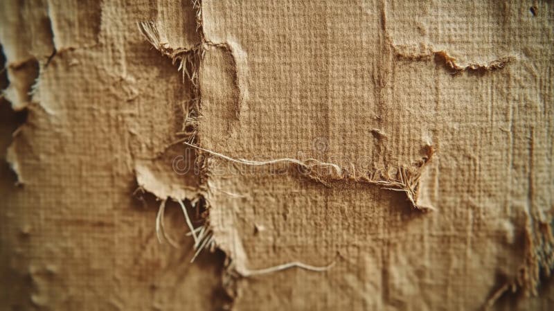 Torn Brown Fabric Texture Close Up Stock Illustration - Illustration of ...