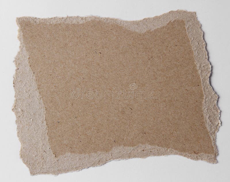 Torn Brown Paper with a Circular Gap in the Middle. Stock Image - Image ...