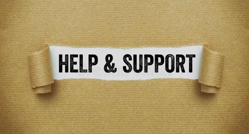 Torn Brown Paper Revealing the Word Help and Support Stock Photo ...