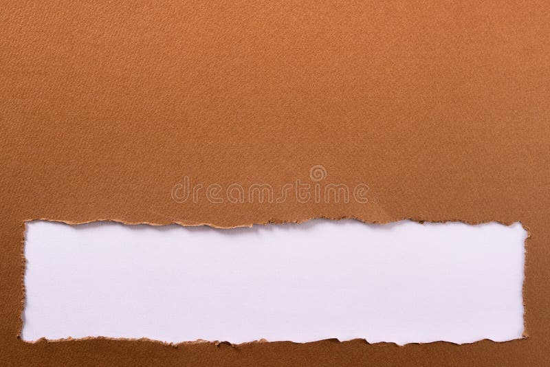 Torn Brown Paper Strip Bottom Edge Banner Header Background Frame Stock ...