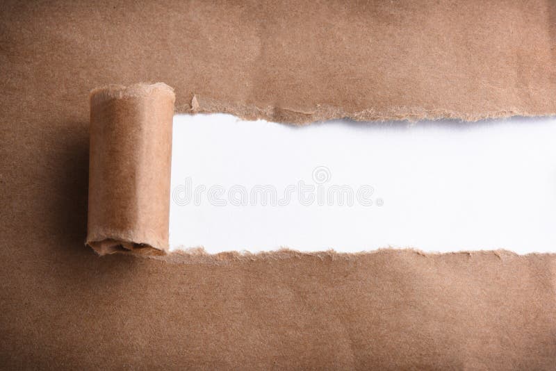Torn brown paper stock image. Image of concept, frame - 71868685