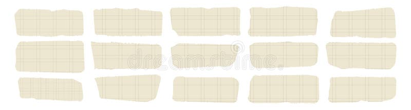 Torn Cage Paper Rectangle Rip Shape Vector Illustration. Cutout Collage ...