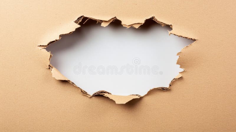 A Torn Cardboard Box Sits Against a Plain White Backdrop, Symbolizing ...