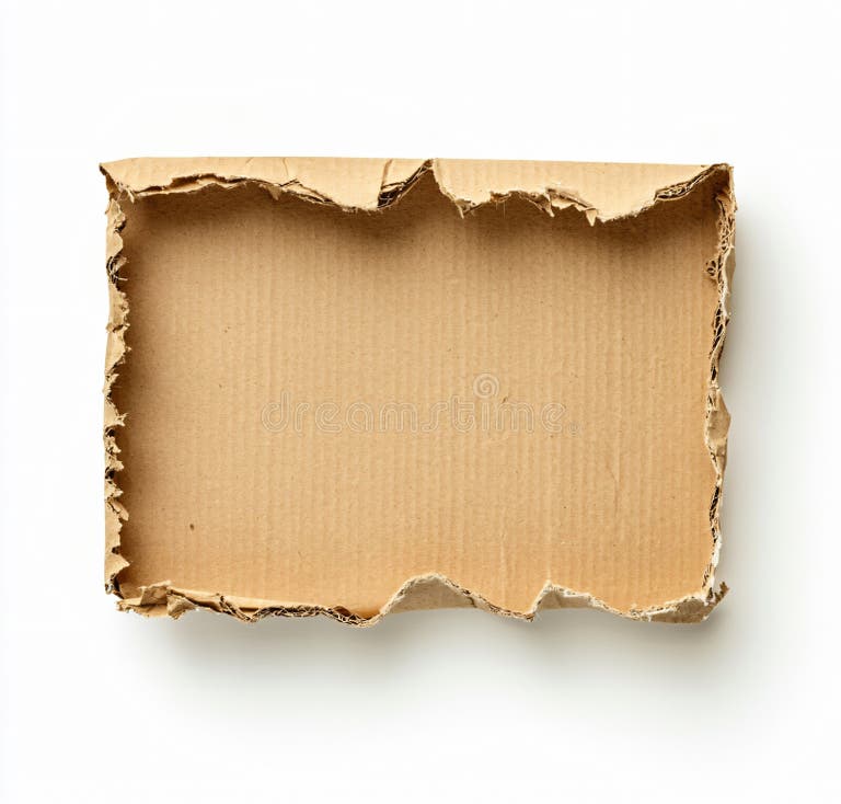 Torn Cardboard Box Top View Texture Background High Quality Image Stock ...