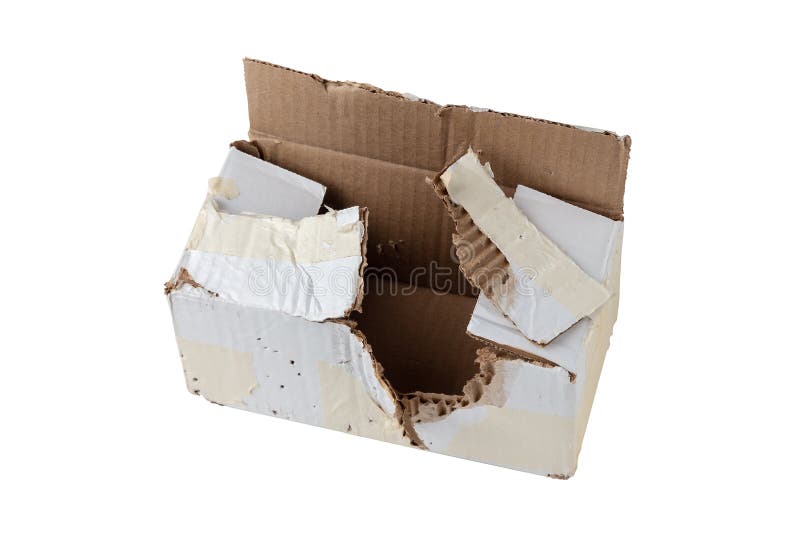 Torn cardboard box stock photo. Image of backdrop, isolated - 216228388