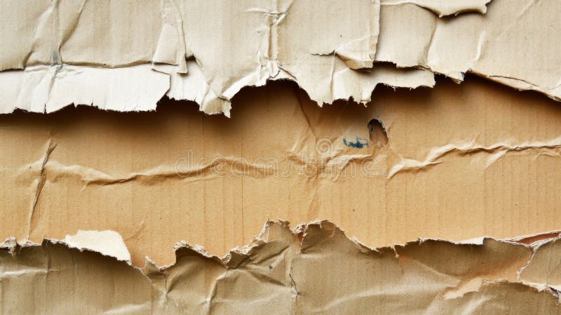 Torn Cardboard Layers Reveal Texture and Damage Stock Illustration ...