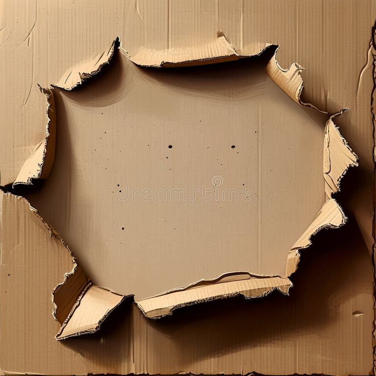 Creative Cardboard Hole Inviting Exploration and Imagination Stock ...