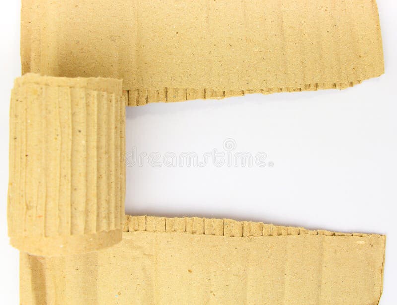 Torn Cardboard Sheet with Place for Text Isolated Stock Image - Image ...