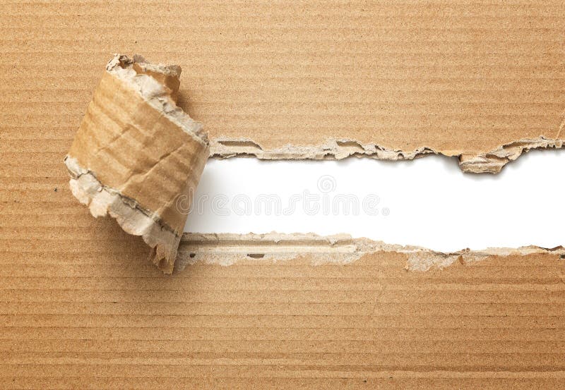 Torn Cardboard with Space for Text Stock Photo - Image of banner ...