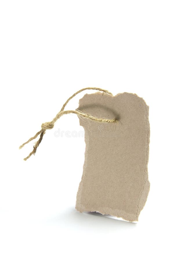 Torn Cardboard Tag stock image. Image of string, torn - 9812879