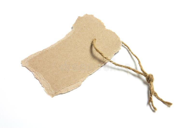 Torn Cardboard Tag stock image. Image of string, torn - 9812879