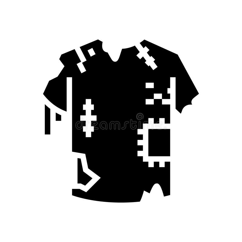 Torn Clothing Icon Glyph Icon Vector Illustration Stock Illustration ...