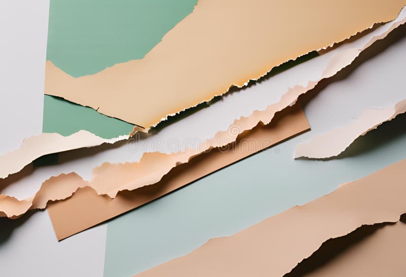 Torn Colored Paper Edges Create Unique and Beautiful Details.AI ...