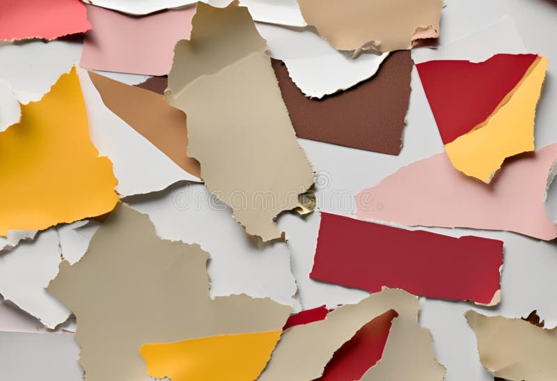 Torn Colored Paper Edges Create Unique and Beautiful Details.AI ...