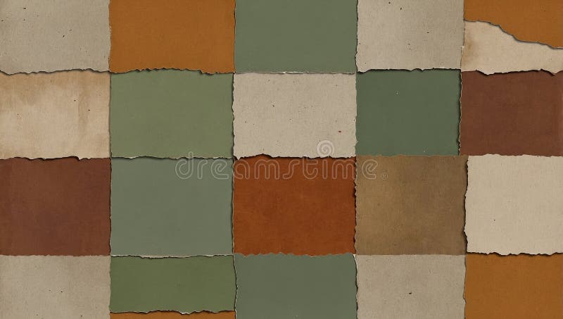 Torn Colored Paper in Neutral and Earth Tones Stock Illustration ...