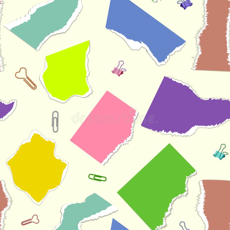 Torn Colored Stickers in the Form of a Pattern Stock Illustration ...
