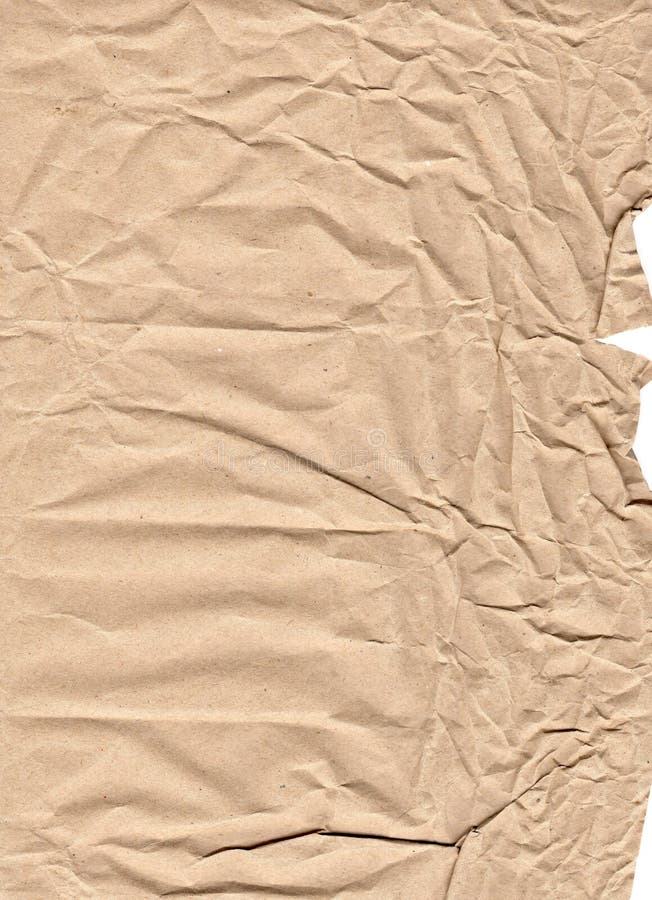 Torn Crumpled Packaging Thin Cardboard Paper Texture Stock Image ...