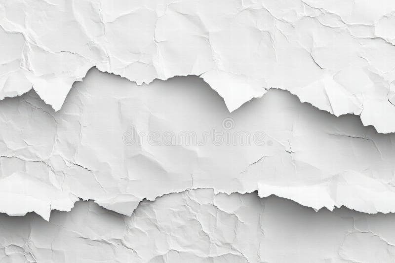 Torn Crumpled White Paper Texture Background Stock Illustration ...