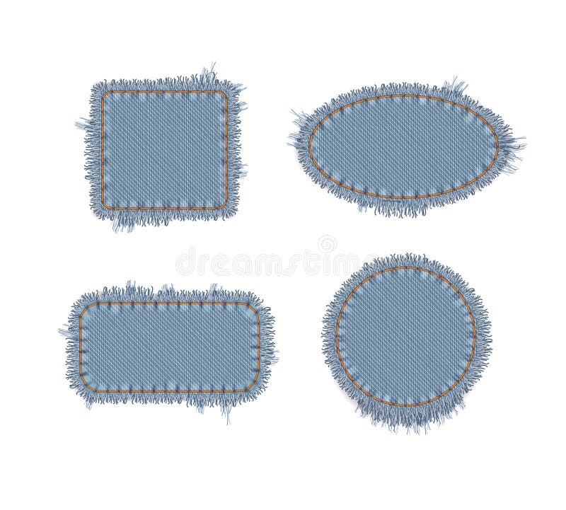 Torn Denim Patches stock vector. Illustration of patchwork - 77352369