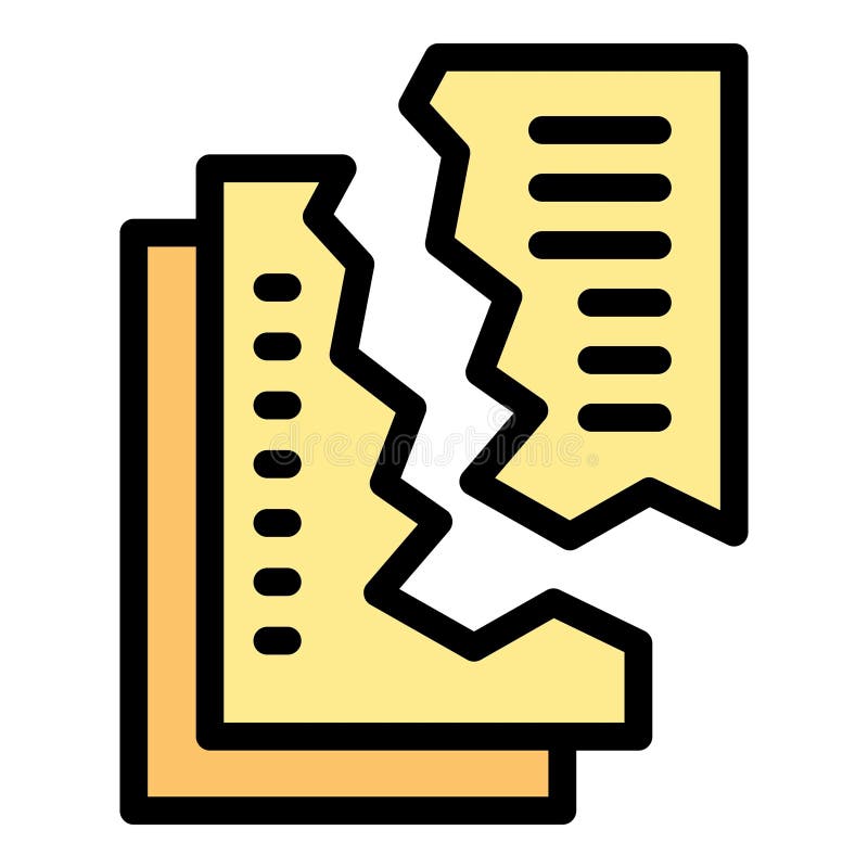 Torn Document Representing Data Loss Concept Stock Illustration ...