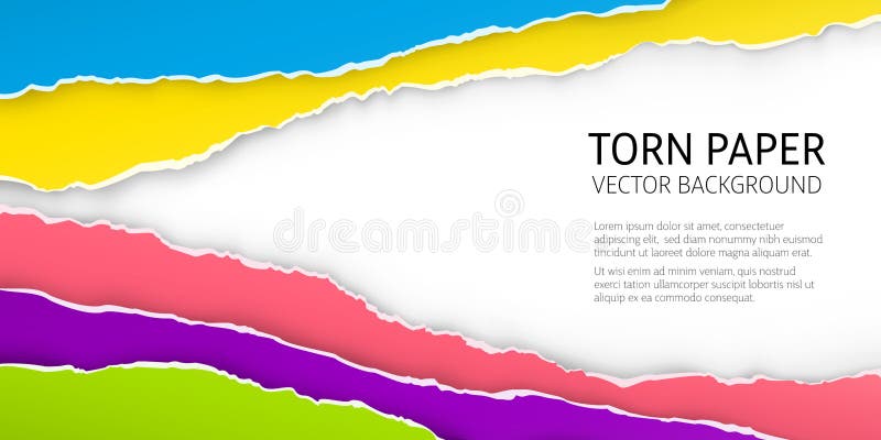 Torn edge paper background stock vector. Illustration of background ...