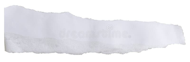 Torn Edge of White Paper Isolated on White Stock Image - Image of crisp ...