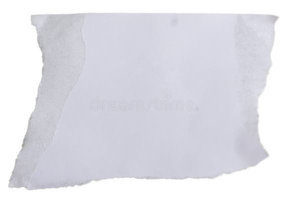 Torn Edge of White Paper Isolated on White Stock Image - Image of ...