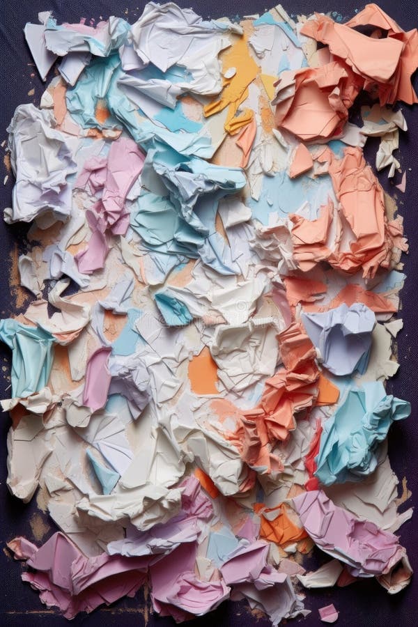 Torn Edges of Multiple Paper Sheets, Overlapping Stock Illustration ...